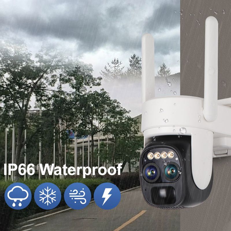 10X Zoom Dual Lens Remote Night Vision Solar Surveillance Camera ...