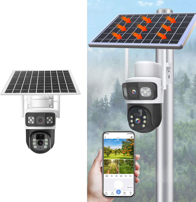 Wireless Outdoor Solar Security Cameras with Dual Lens – bling ...